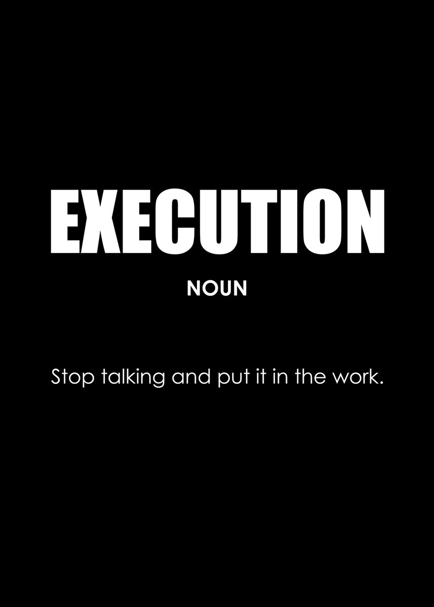 'Execution definition' Poster, picture, metal print, paint by WallArt ...