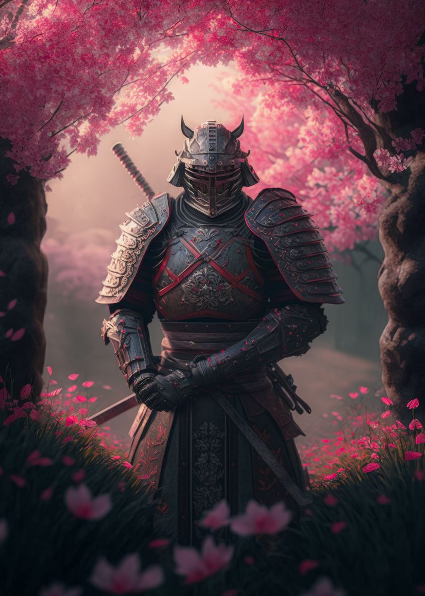 'Sakura samurai warrior' Poster, picture, metal print, paint by Aryan ...