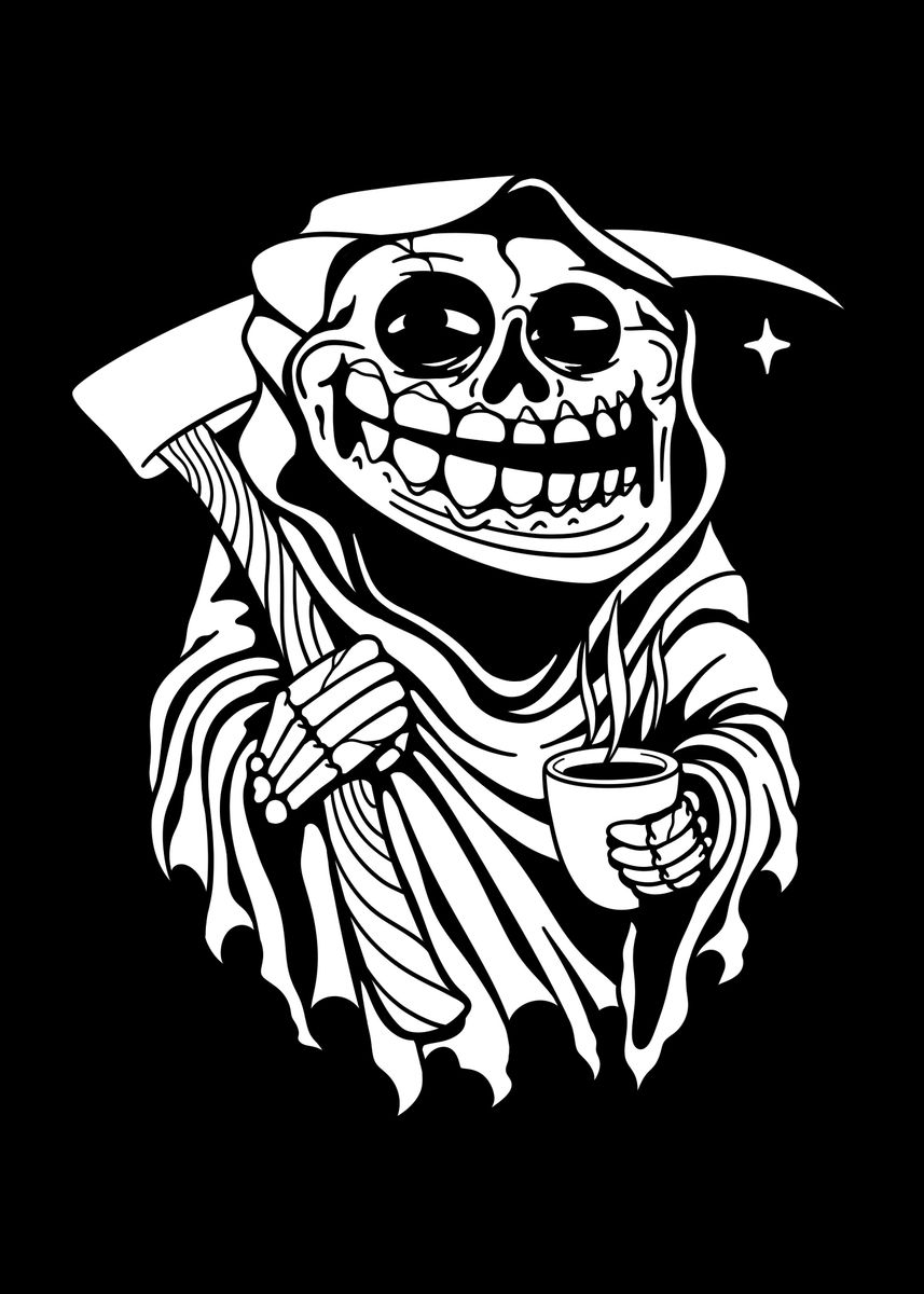 'Troll Reaper' Poster, picture, metal print, paint by Quilimo Studio ...