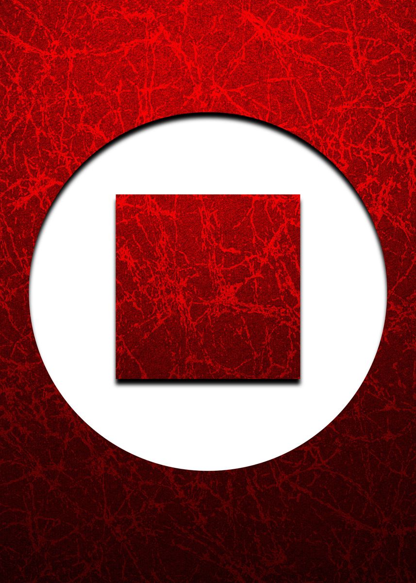 'Red Rectangle Button Gamer' Poster, picture, metal print, paint by ...