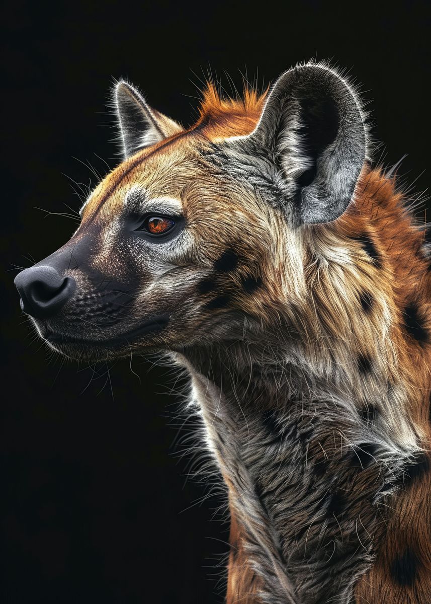 'Hyena' Poster, picture, metal print, paint by Henning Seiffert | Displate