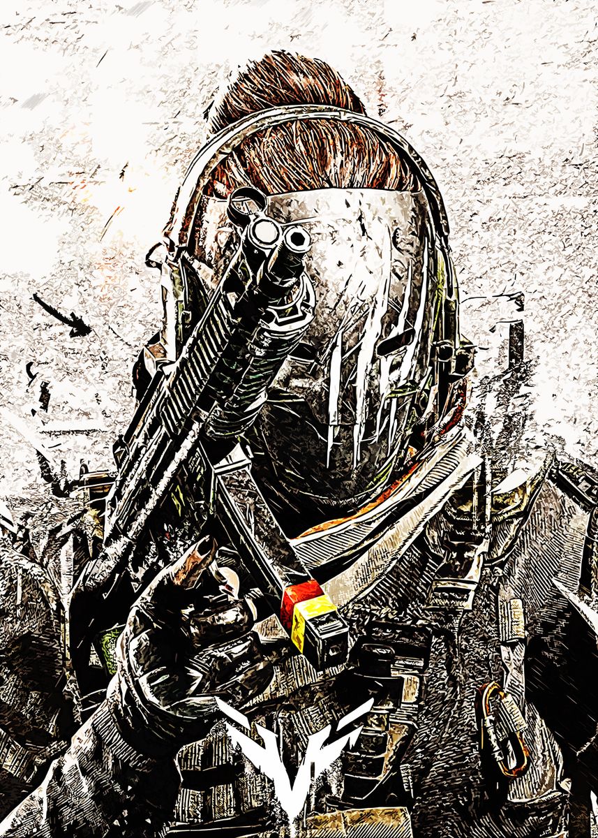'helmet soldier gaming art' Poster, picture, metal print, paint by aul ...