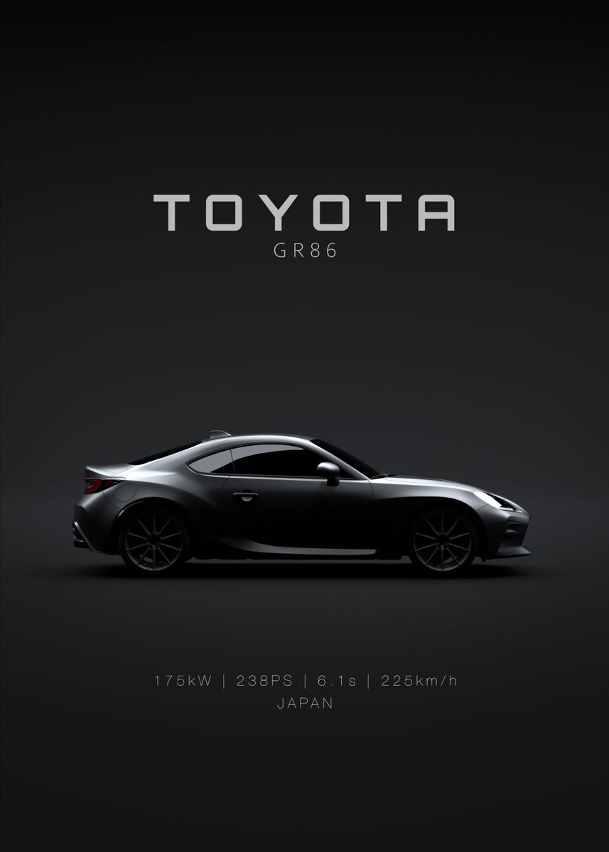 'Toyota GR 86 2022' Poster, picture, metal print, paint by 21 MXM ...