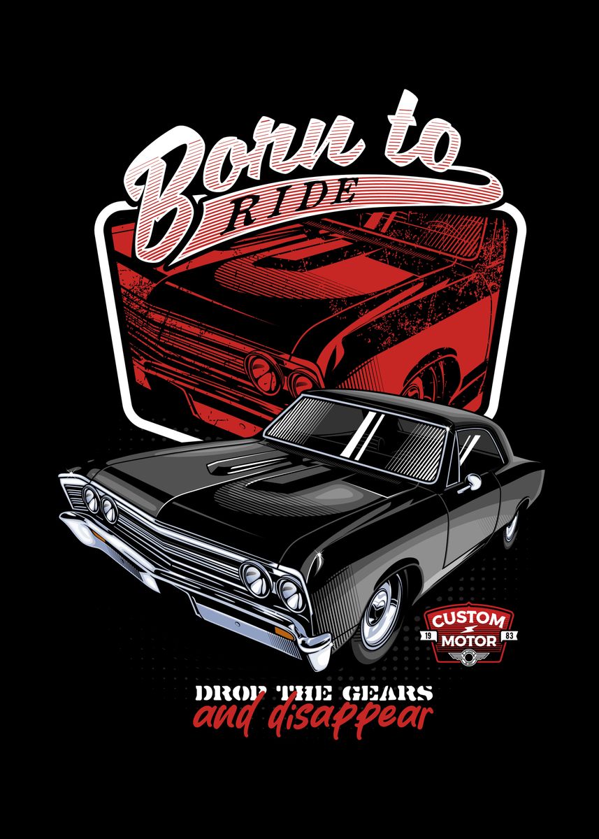 'born to ride' Poster, picture, metal print, paint by Gab Fernando ...