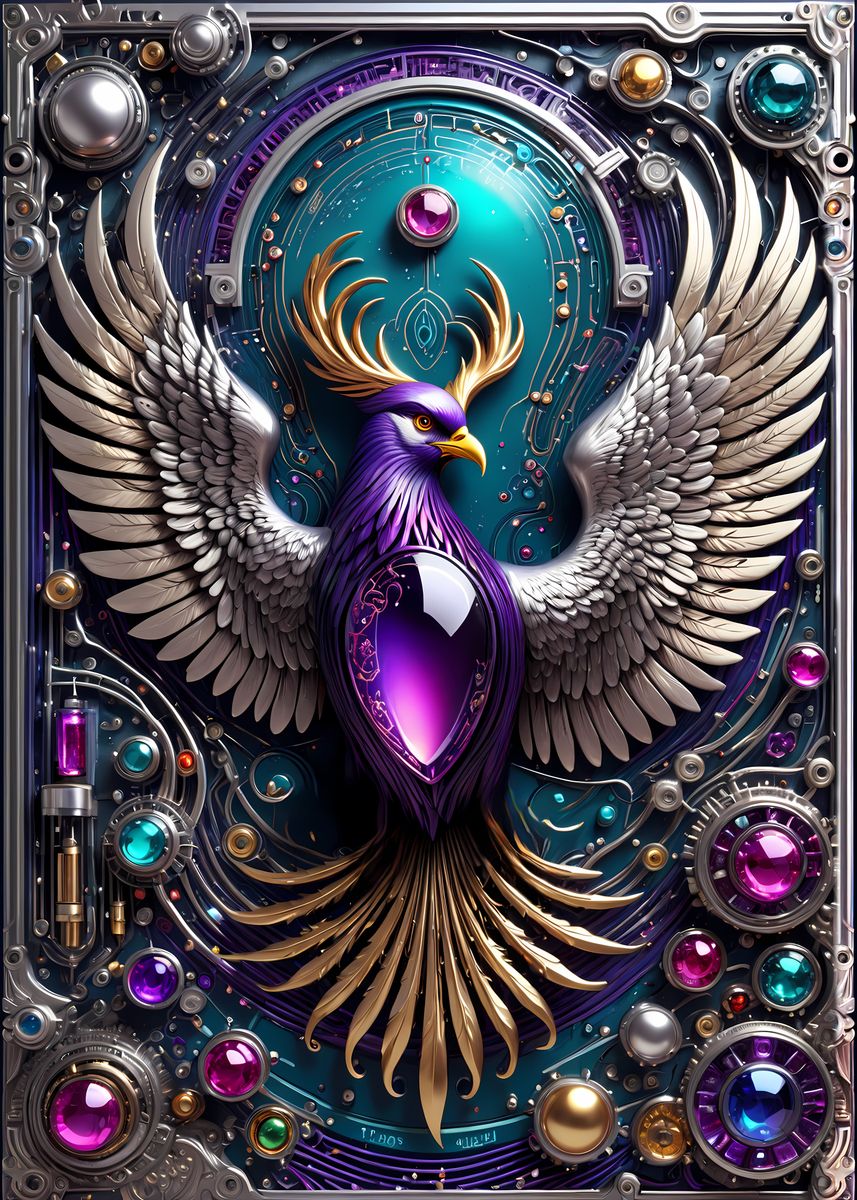 'Future Steampunk Phoenix' Poster, picture, metal print, paint by Luong ...