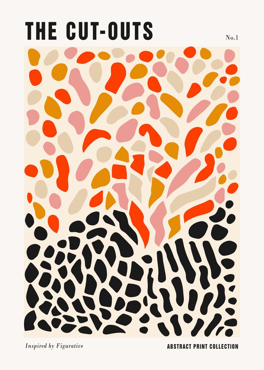 'Abstract Modern Cut Outs' Poster, picture, metal print, paint by ...