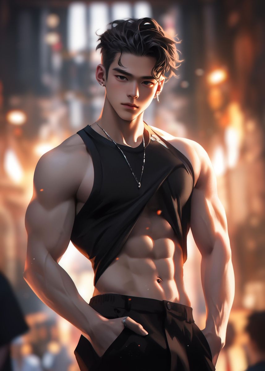 'Cool Handsome Anime Guy' Poster, picture, metal print, paint by Fidy ...