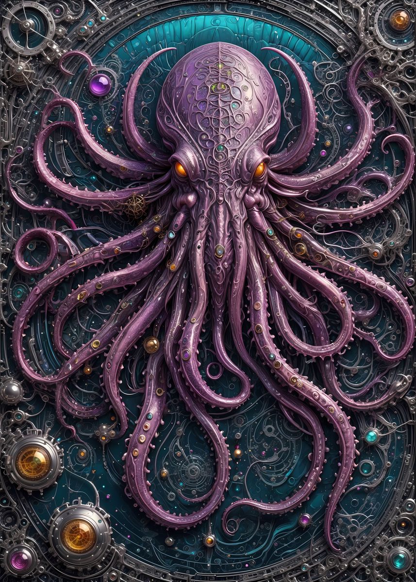 'Steampunk Cthulhu' Poster, picture, metal print, paint by Luong Phat ...