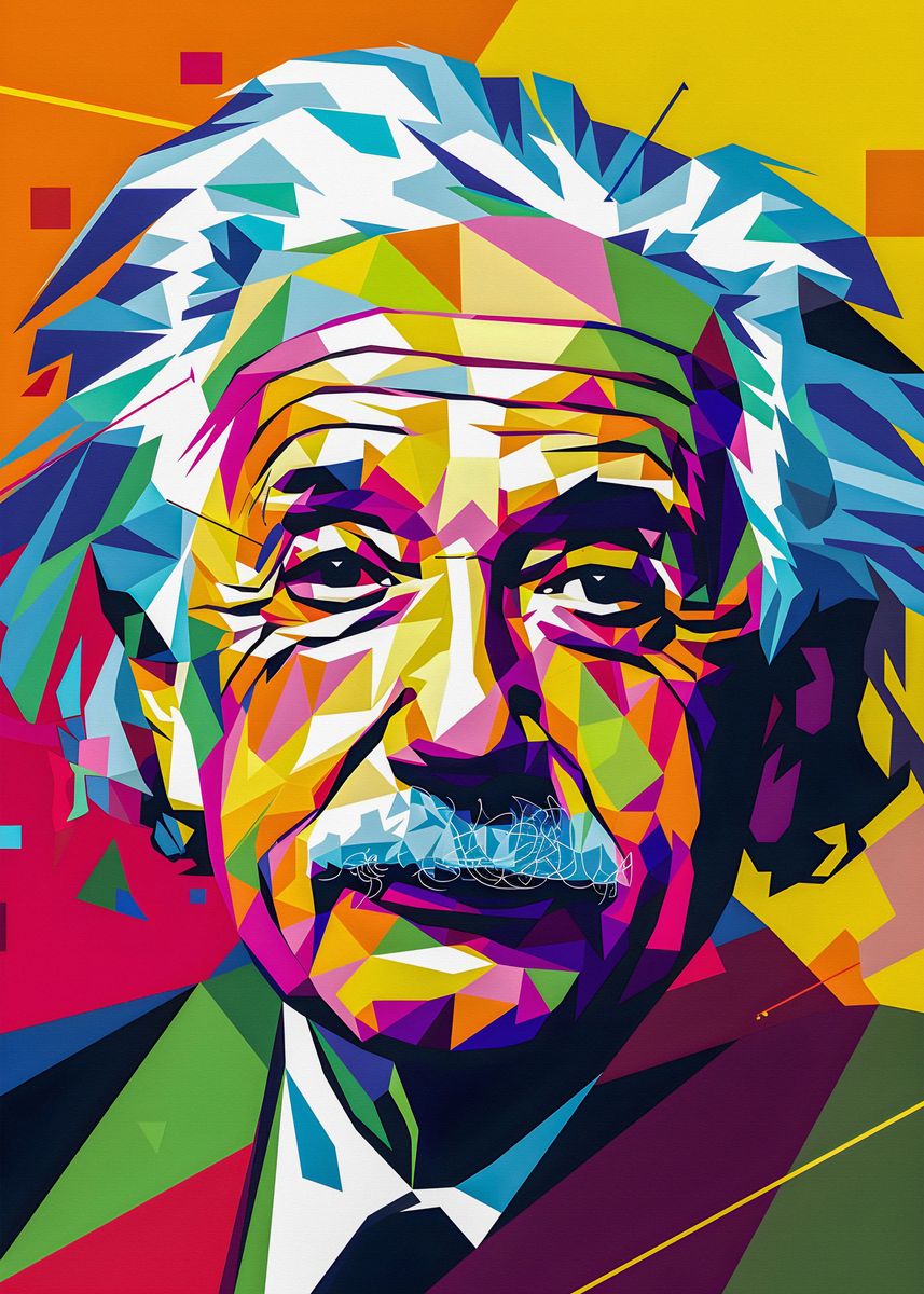 'Albert Einstein Wpap' Poster, picture, metal print, paint by minh ha ...
