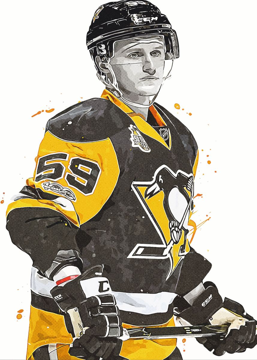 'Hockey Player Portrait' Poster, picture, metal print, paint by Le Thi ...