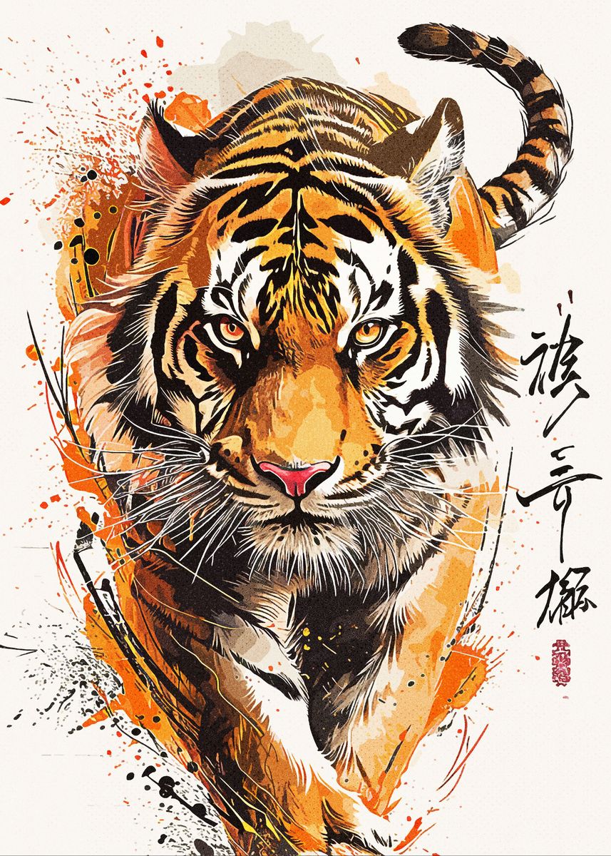 'The Power of the Predator' Poster, picture, metal print, paint by ...
