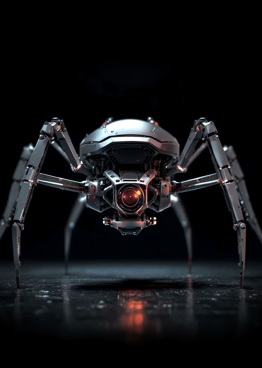 'Nano Spyder Sentinel' Poster, picture, metal print, paint by Shamoon ...