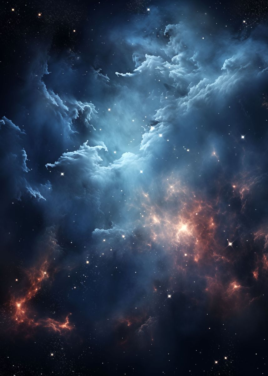 'Space Galaxy Stars' Poster, picture, metal print, paint by Roman ...