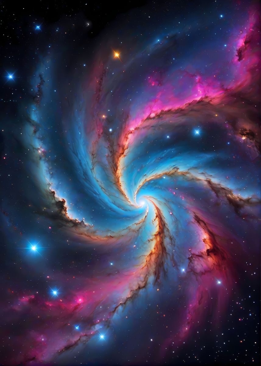 'Galaxy' Poster, picture, metal print, paint by Gangster Art | Displate