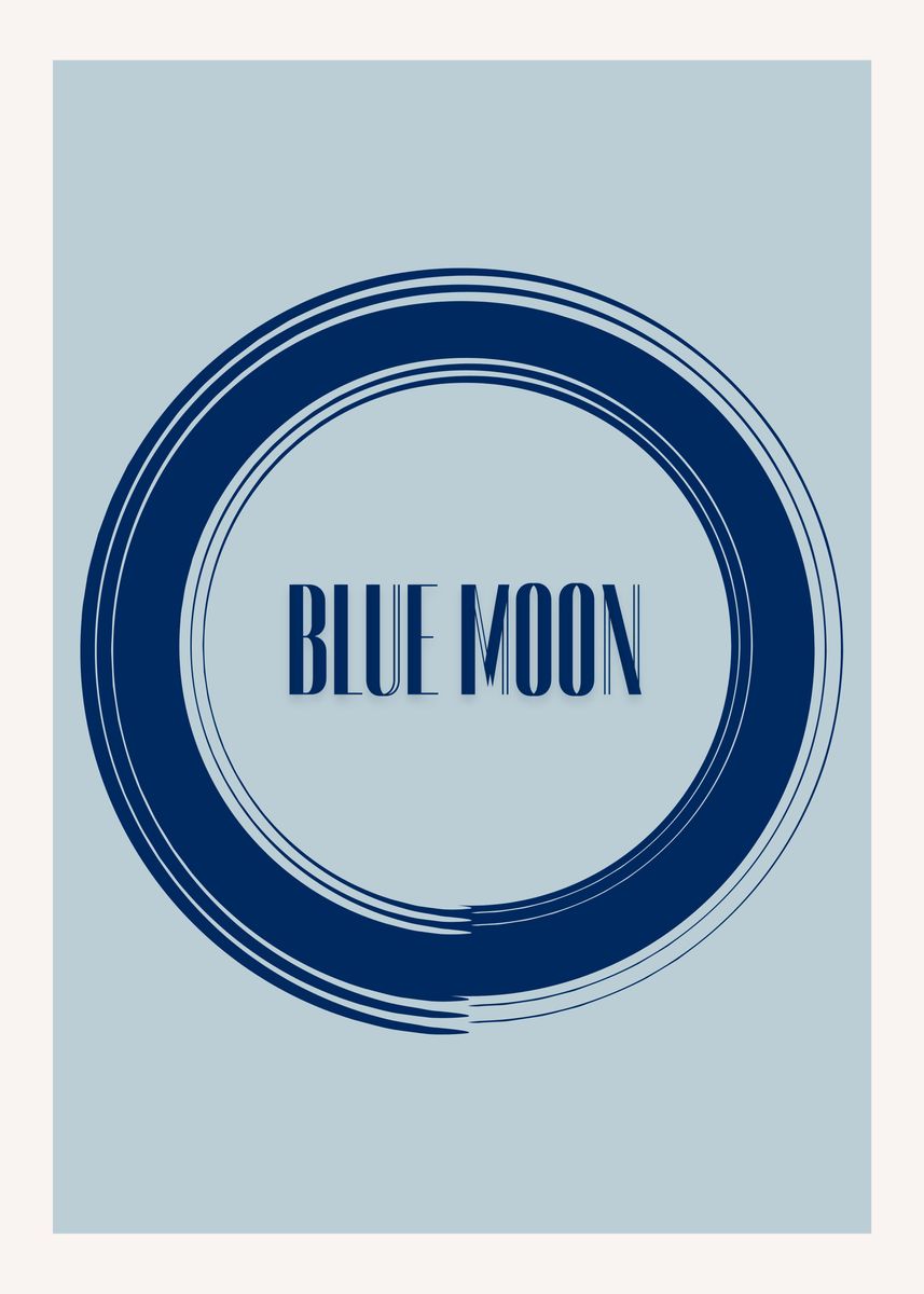 'Blue Moon' Poster, picture, metal print, paint by Massimo Usai | Displate