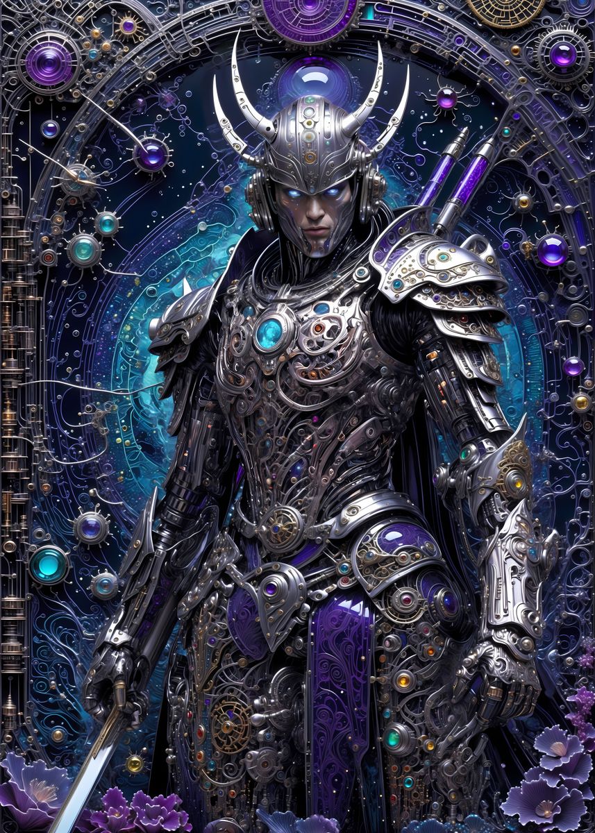 'Steampunk Samurai General' Poster, picture, metal print, paint by ...