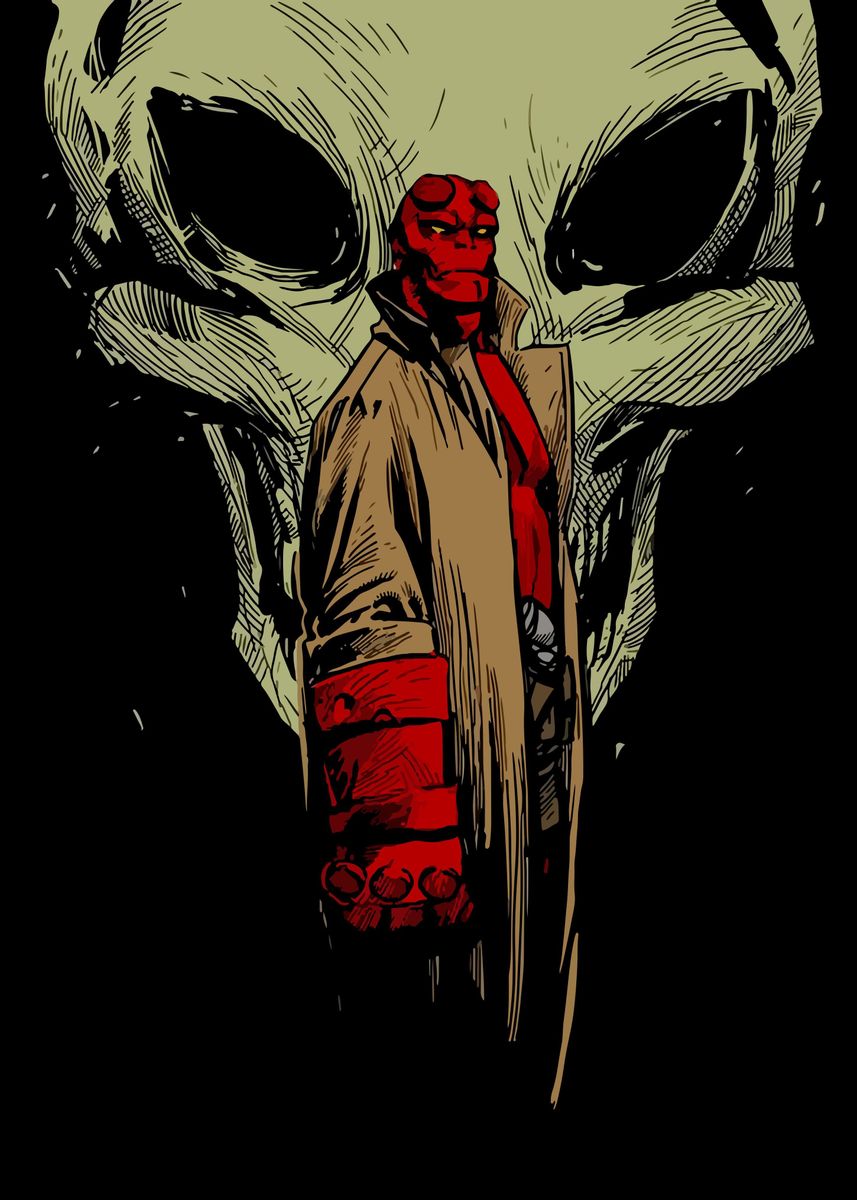 'hellbo still right here' Poster, picture, metal print, paint by Olgan ...