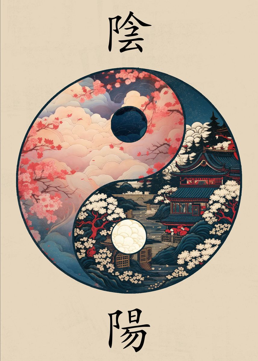 'Yin Yang ' Poster, picture, metal print, paint by Hristiyana Tsvetkova ...