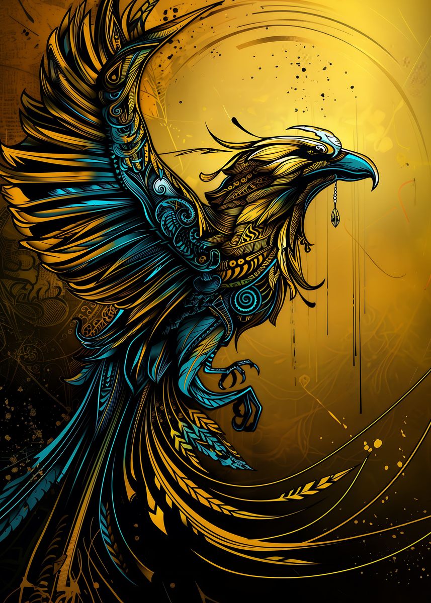 'Iconic Phoenix' Poster, picture, metal print, paint by Adam Brooq ...