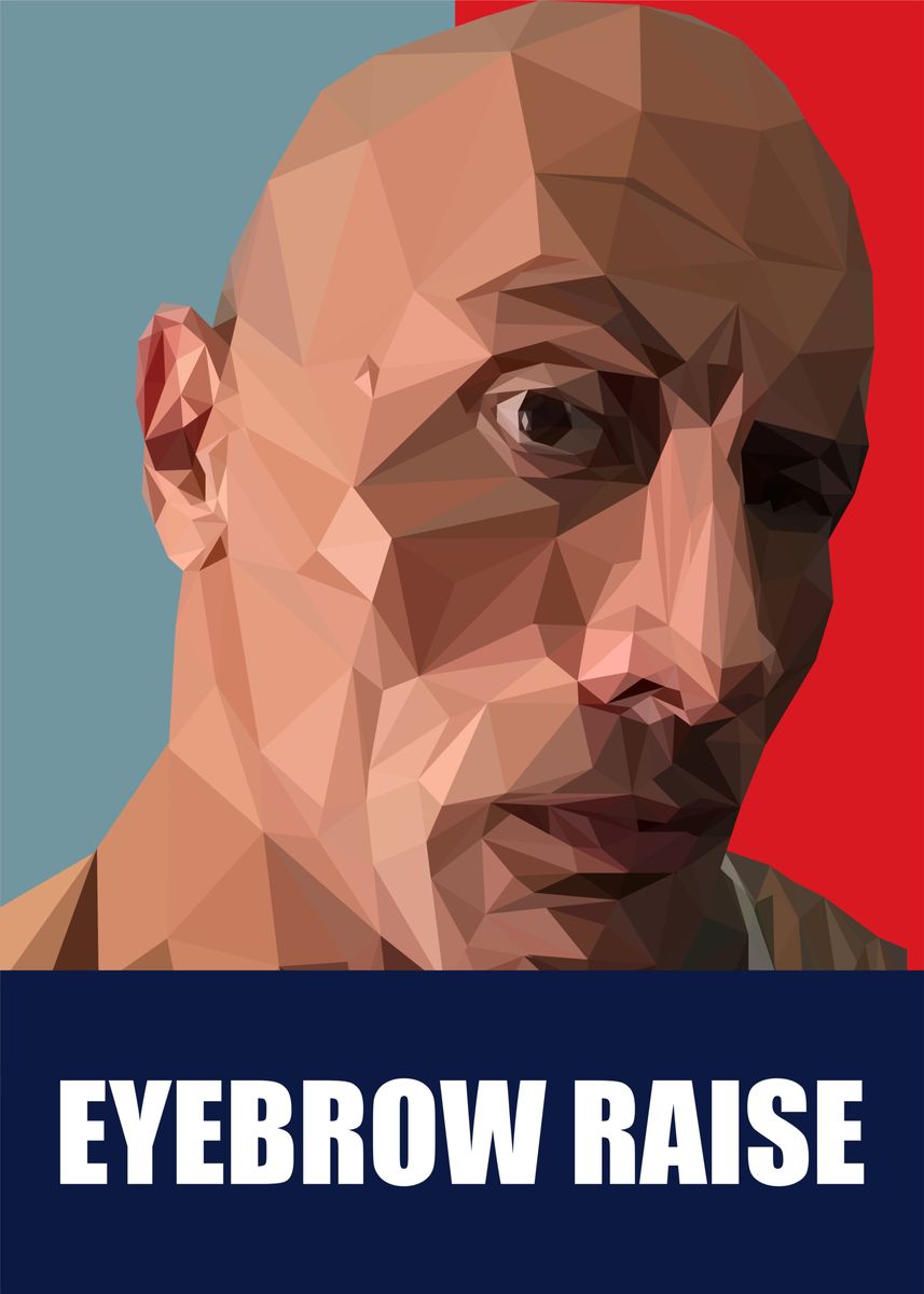 'eyebrow raises meme' Poster, picture, metal print, paint by Exclusive ...