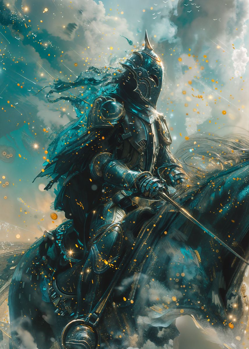'Mystic Paladin Knight' Poster, picture, metal print, paint by ...