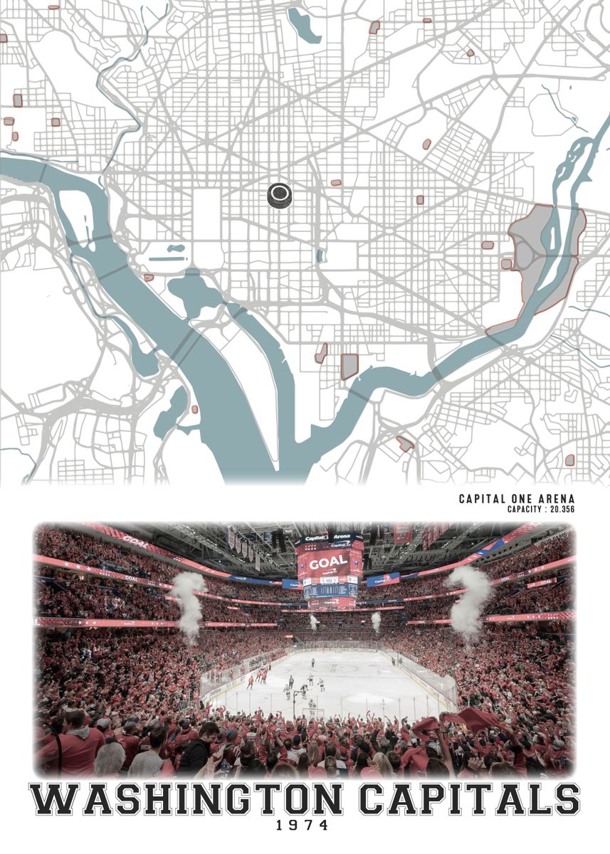'Capital One Arena 20356 W' Poster, picture, metal print, paint by ...