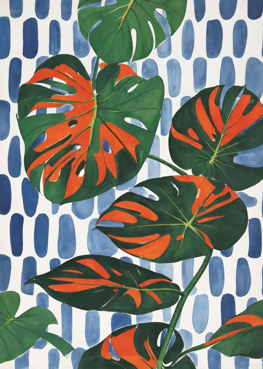 'Watercolor Monstera Art' Poster, picture, metal print, paint by ...