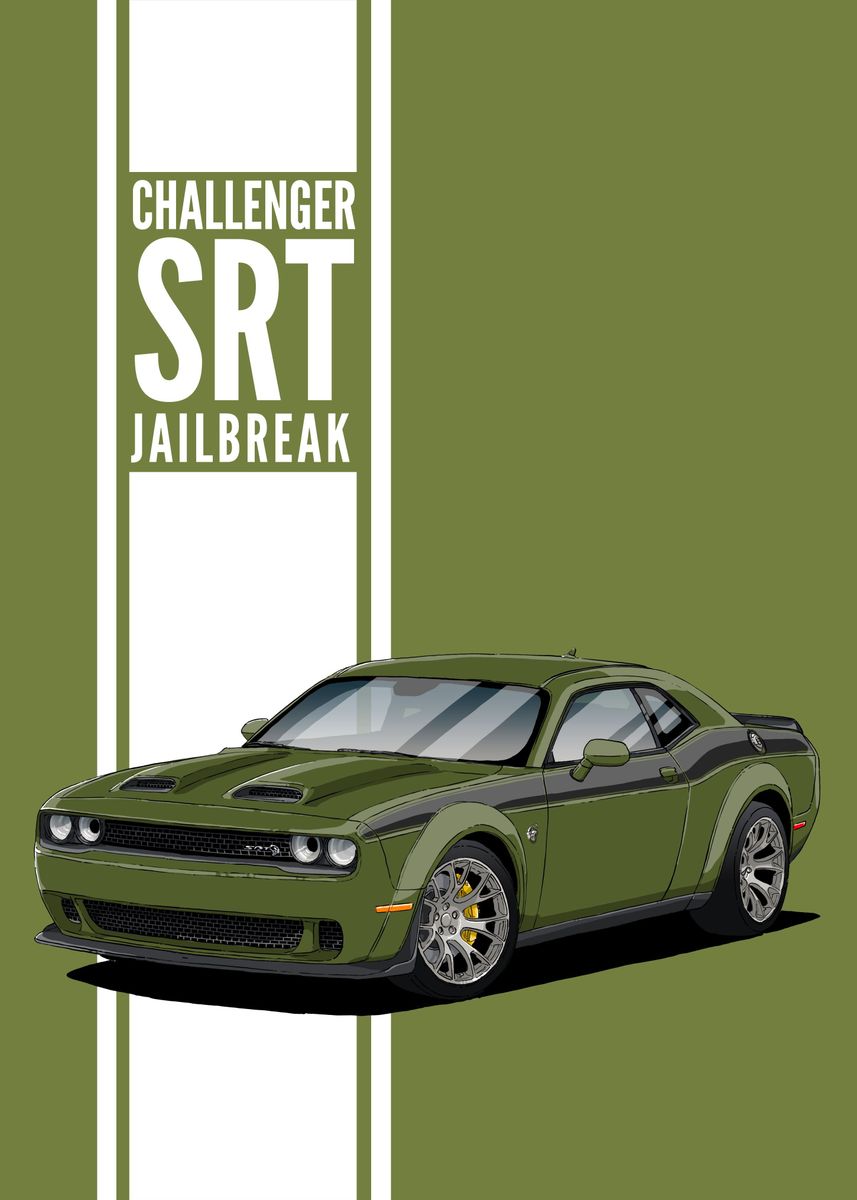 'Dodge Challenger Jailbreak' Poster, picture, metal print, paint by ND ...