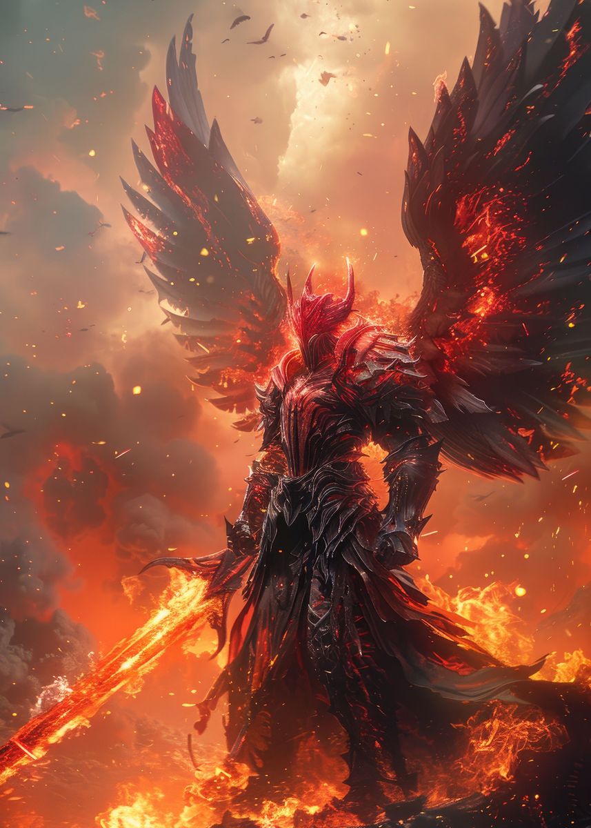 'Angel Of Desolation' Poster, picture, metal print, paint by Ilyrin ...