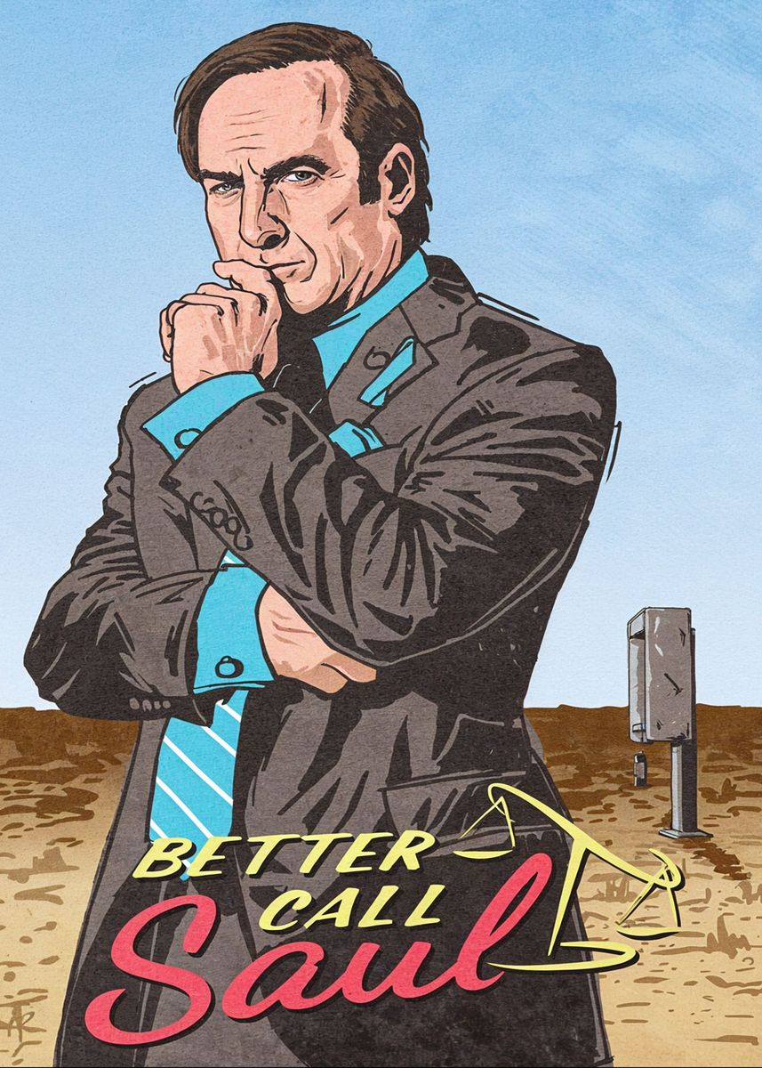 'Saul Goodman' Poster, picture, metal print, paint by Space Art | Displate