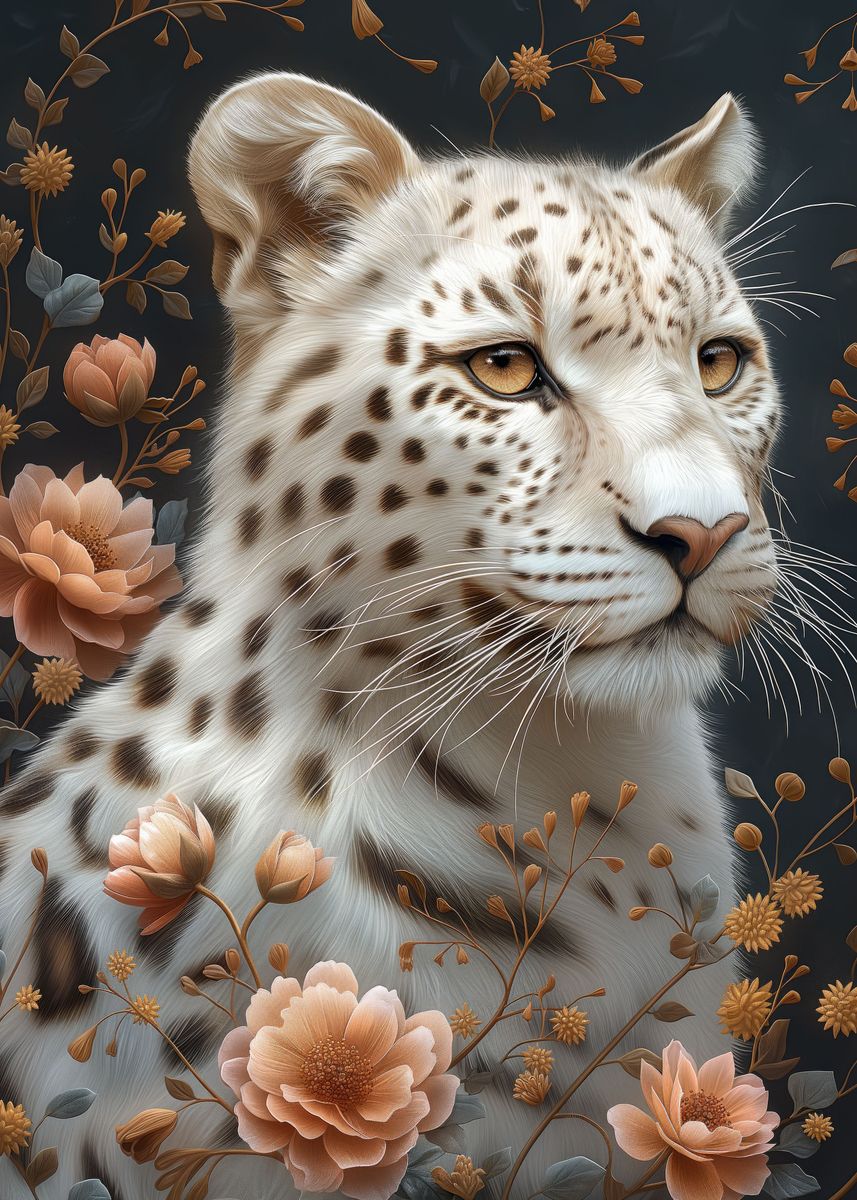 'The White Leopard' Poster, picture, metal print, paint by Senja ...