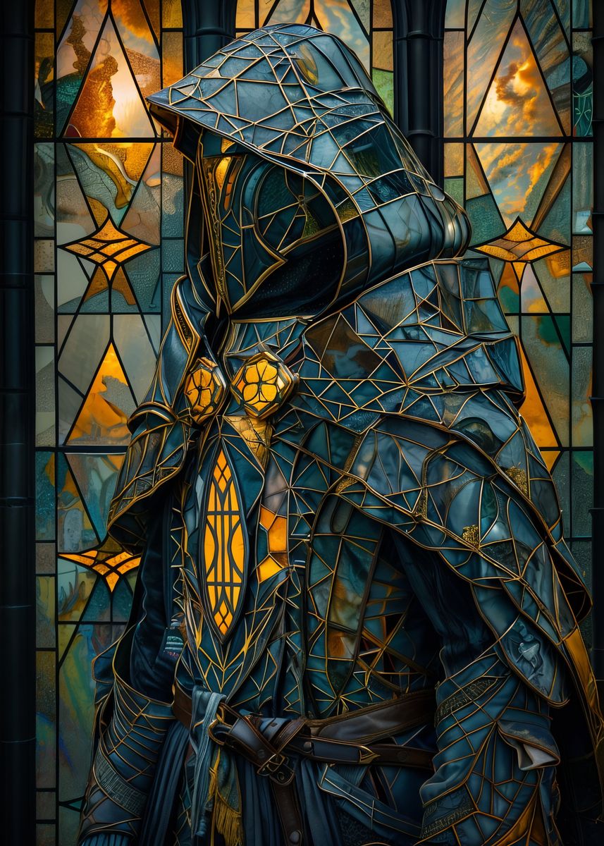 'Stained Glass Paladin' Poster, picture, metal print, paint by FusionDesigns | Displate