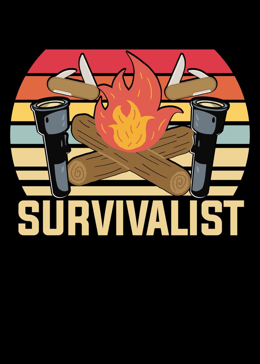 'Survivalist Prepping' Poster, picture, metal print, paint by kritich ...