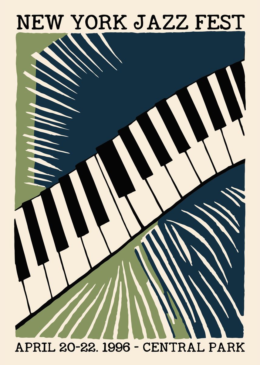 '1996 NYC Jazz Fest Poster' Poster, picture, metal print, paint by ...