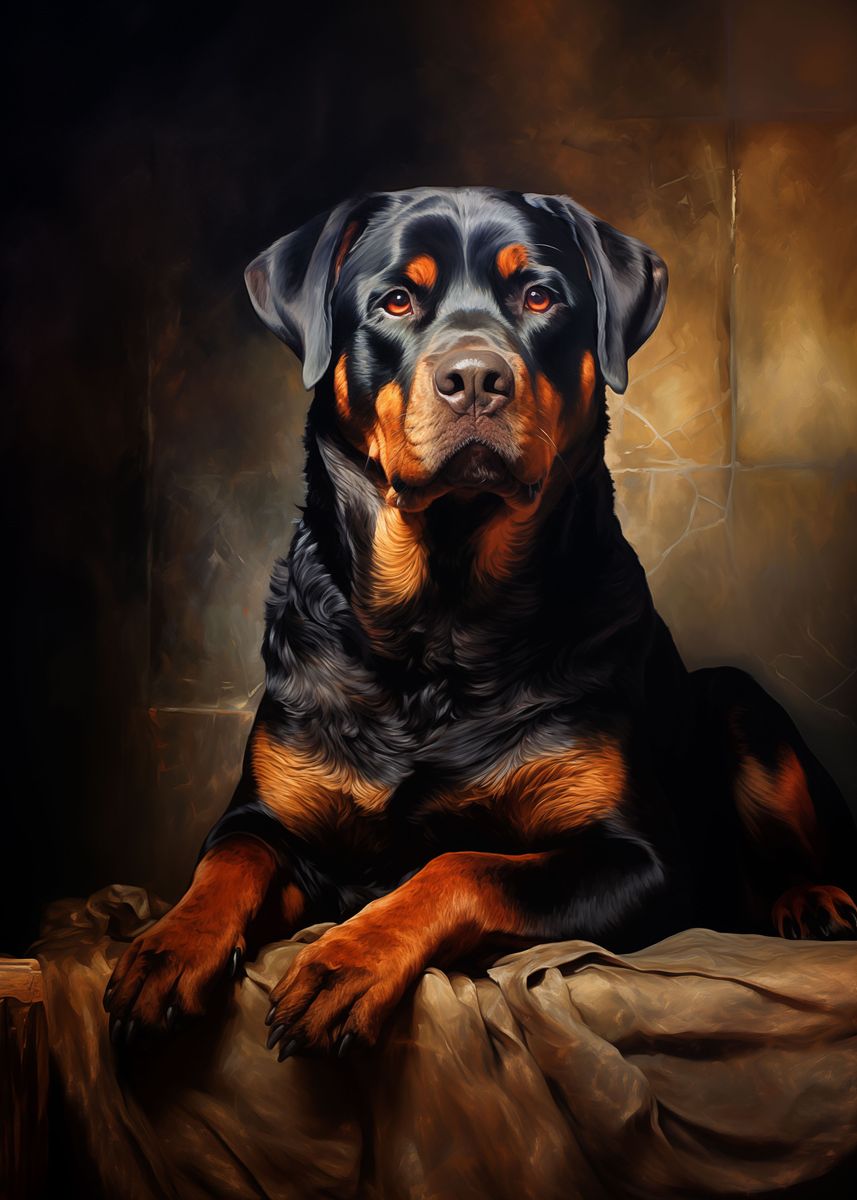 'Rottweiler' Poster, picture, metal print, paint by PetsArt Design ...