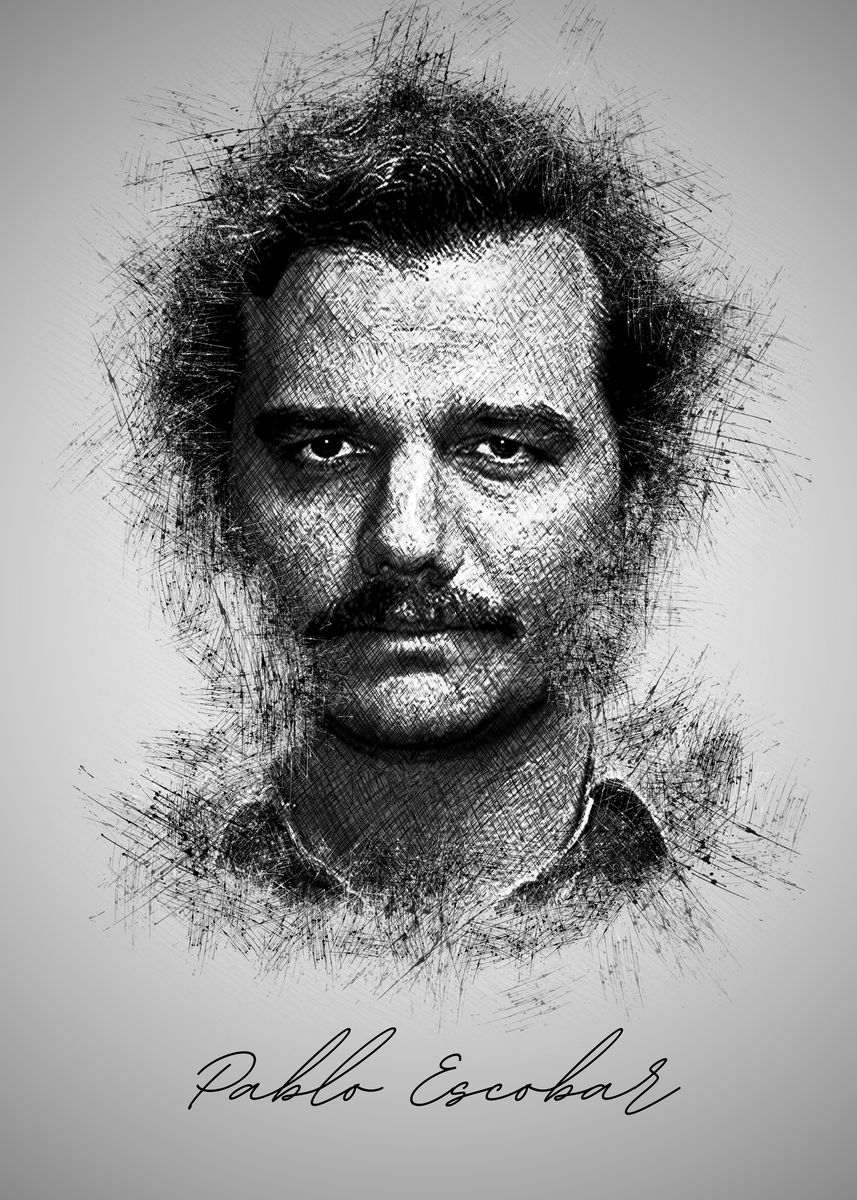 'Pablo Escobar' Poster, picture, metal print, paint by Faeyza Art ...