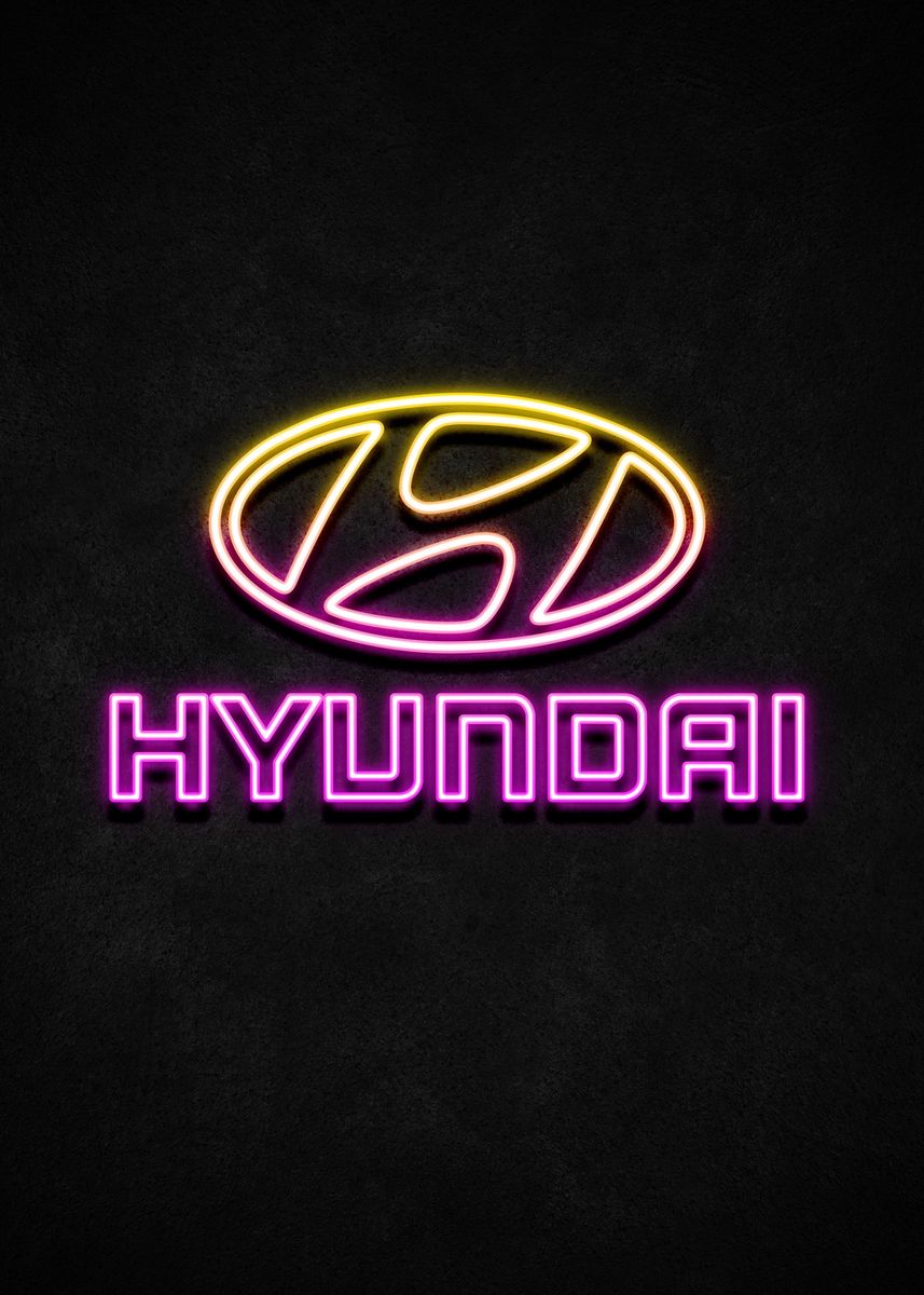 'hyundai neon 2' Poster, picture, metal print, paint by capture art ...