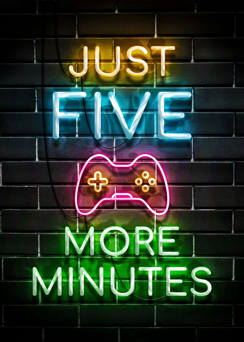 'Five More Minutes' Poster, picture, metal print, paint by Rubina ...
