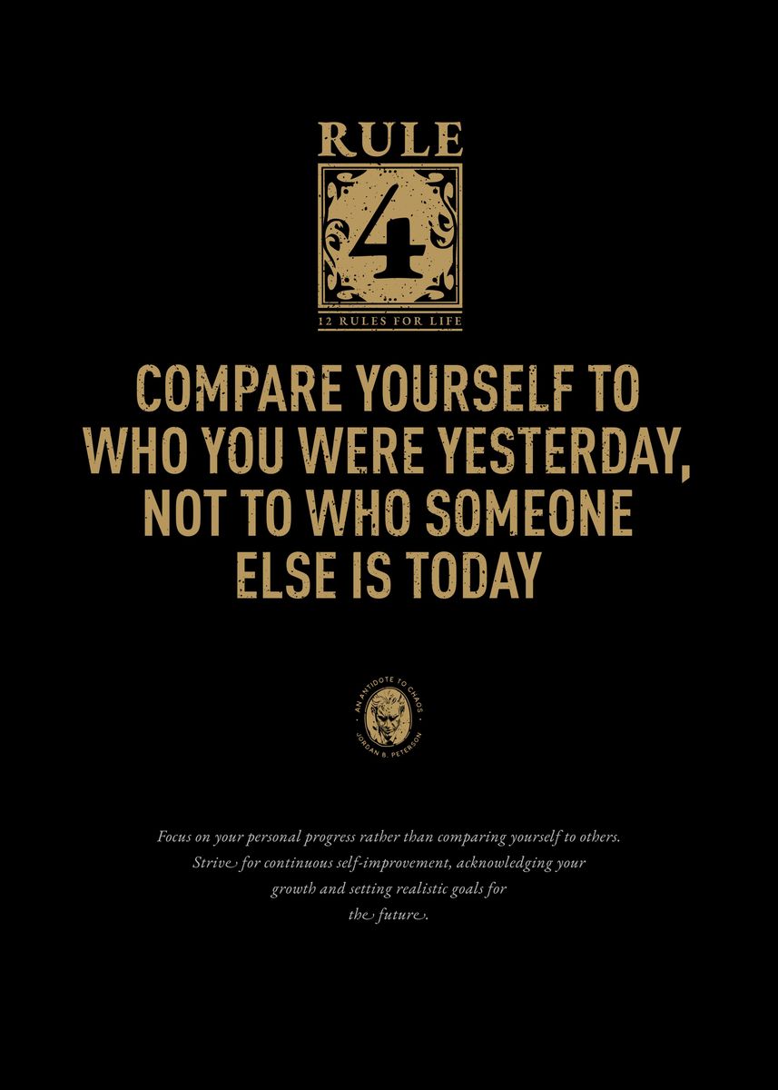 'Jordan Peterson RULE 4' Poster, picture, metal print, paint by Pong ...