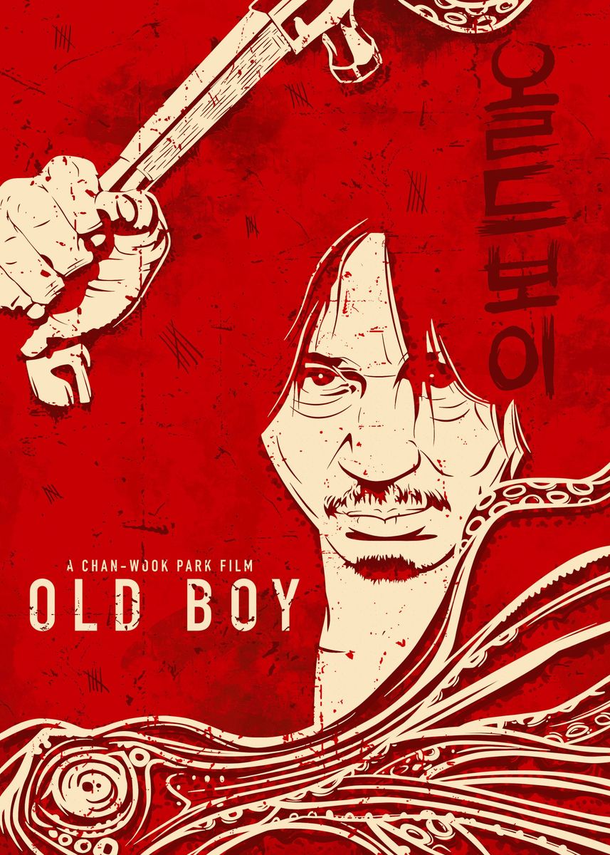 'Old Boy' Poster, picture, metal print, paint by Magic Apes | Displate