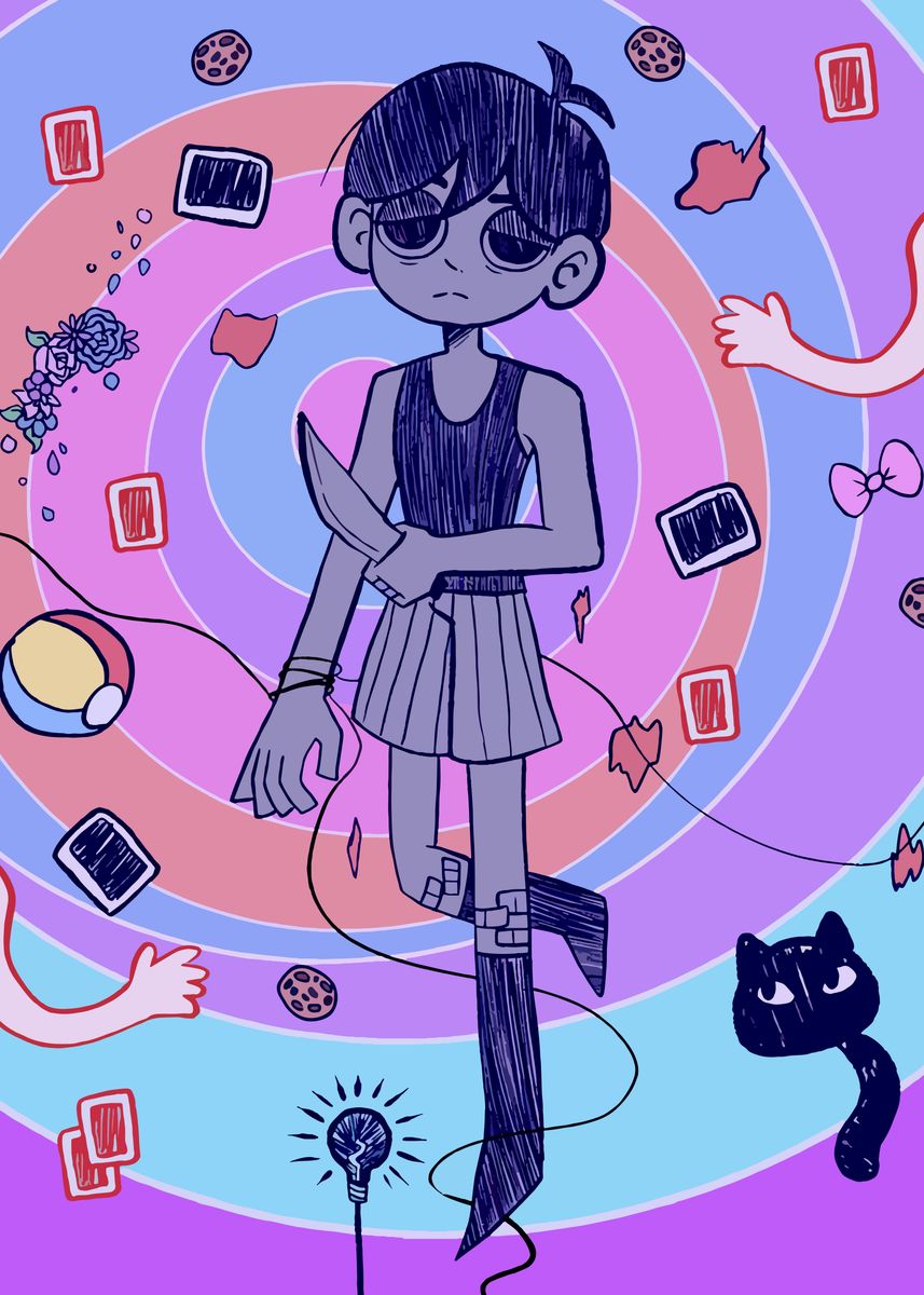 'omori' Poster, picture, metal print, paint by Gadot Design | Displate