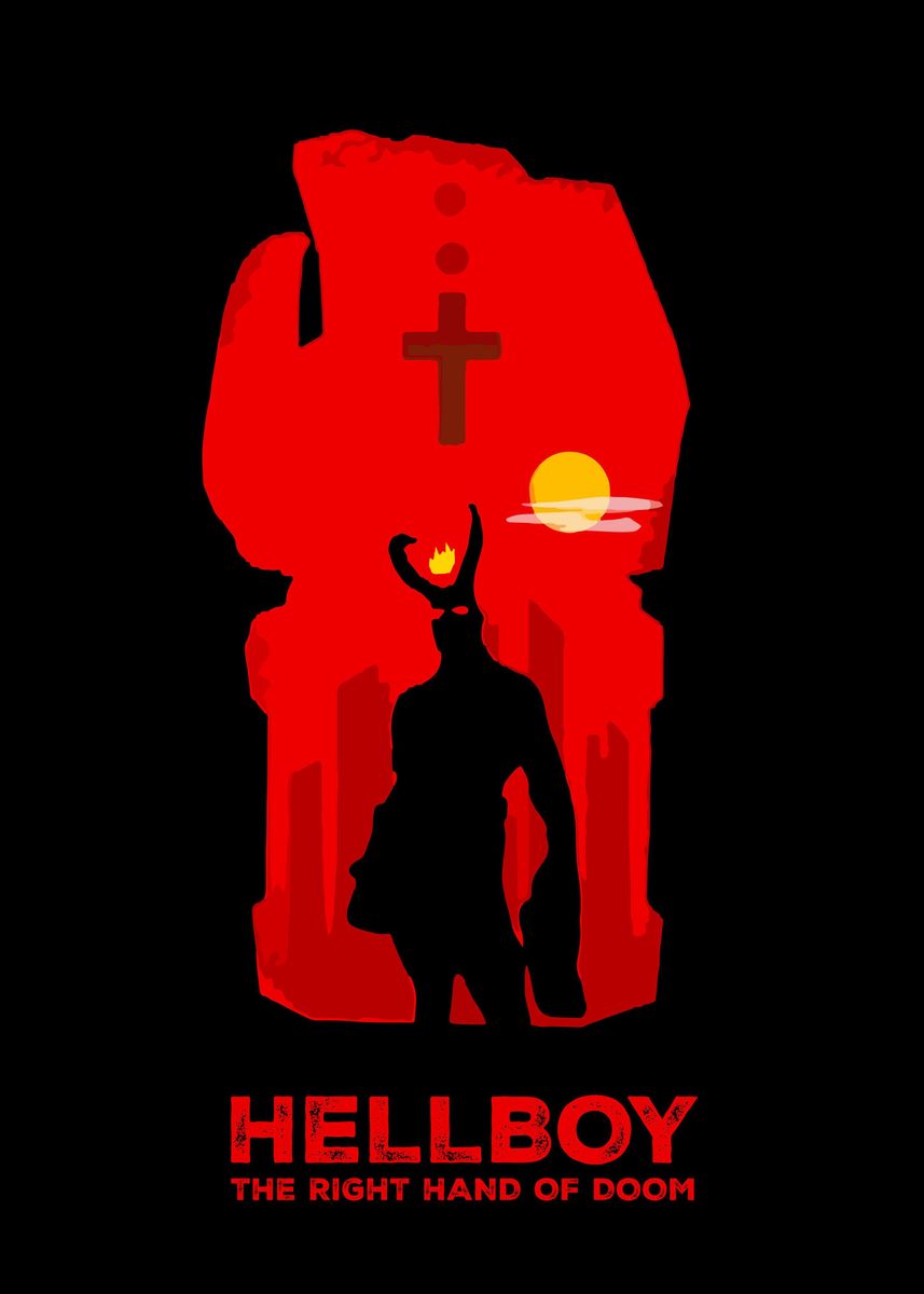 'hand of hellboy' Poster, picture, metal print, paint by Reno Marino ...