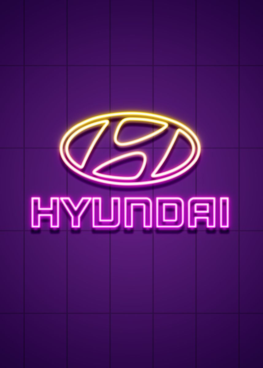 'hyundai neon 1' Poster, picture, metal print, paint by capture art ...