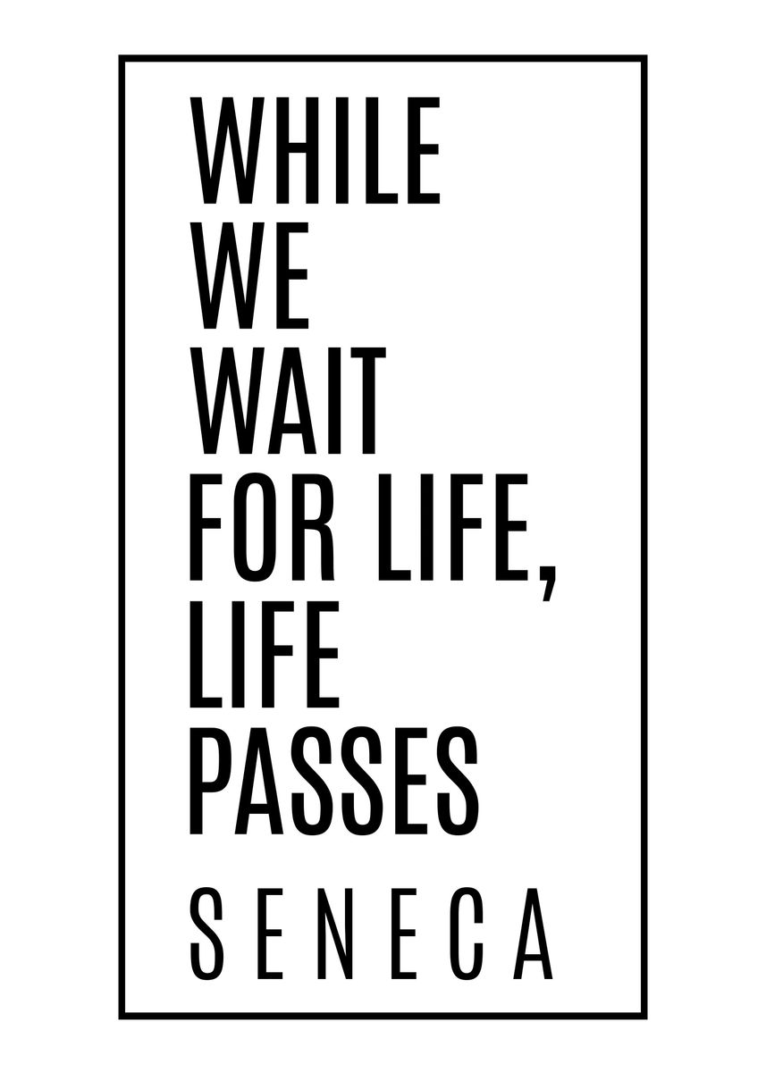 'Seneca Stoic Quote' Poster, picture, metal print, paint by Jovana ...