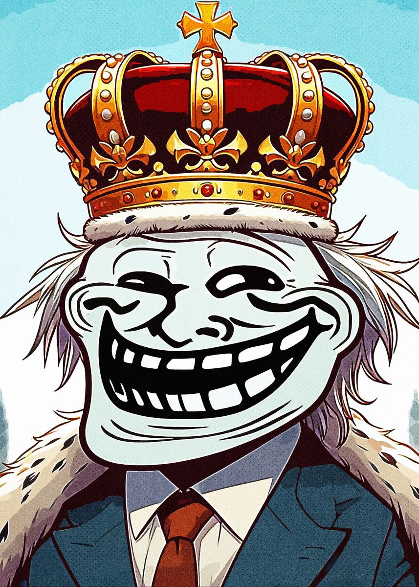 'King Meme' Poster, picture, metal print, paint by Lucky Star | Displate