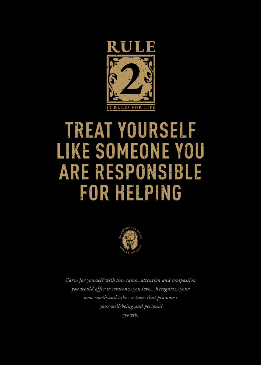 'Jordan Peterson RULE 2' Poster, picture, metal print, paint by Pong ...