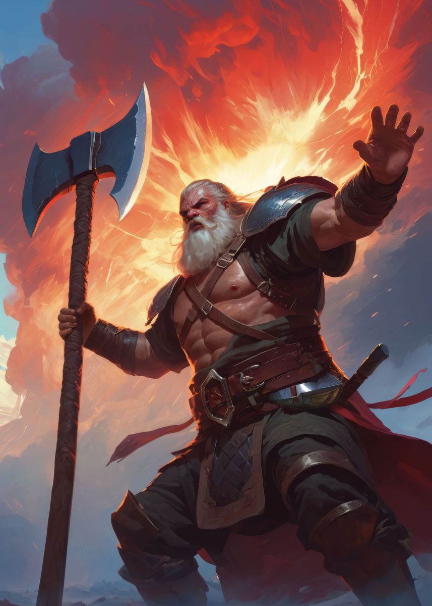 'Barbarian Hero Warrior' Poster, picture, metal print, paint by Vic ...
