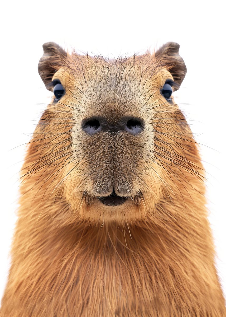 'Capybara Face' Poster, picture, metal print, paint by Henning Seiffert ...