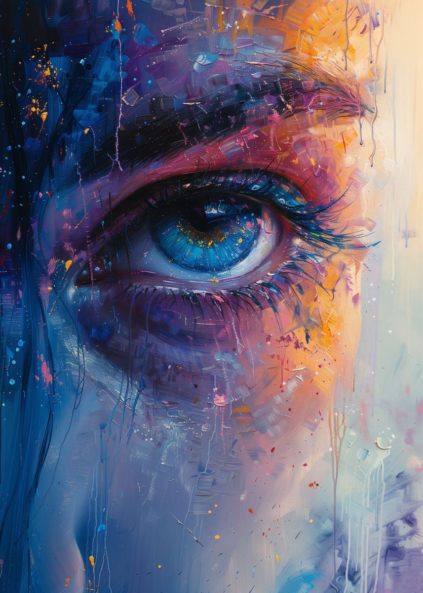 'Eye of Destiny portrait' Poster, picture, metal print, paint by Luxury ...