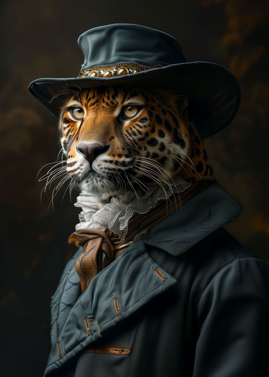 'Gentleman Leopard' Poster, picture, metal print, paint by Notorious ...